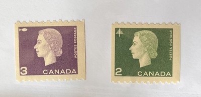 CANADA COIL stamp. QEII. - SC 406-407 - MLH | eBay