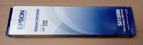 1x EPSON S015086 NYLON Ribbon Cartridge Farbband Black LQ-2080, LQ2180 ...