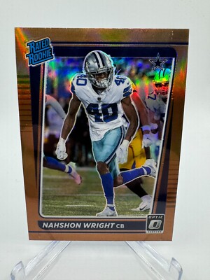 Nashon Wright 2021 Panini Donruss Optic #285 Bronze Dallas Cowboys ...
