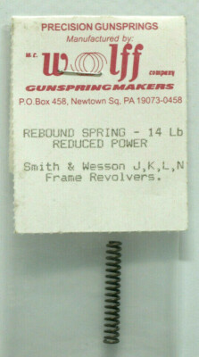 Wolff S&W Rebound Spring 14 lb Reduced Power Smith & Wesson J,K,L,N ...