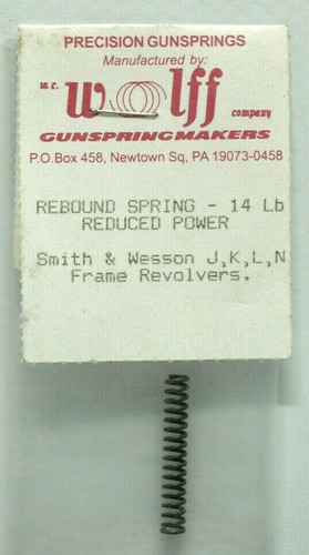 Wolff S&W Rebound Spring 14 lb Reduced Power Smith & Wesson J,K,L,N ...