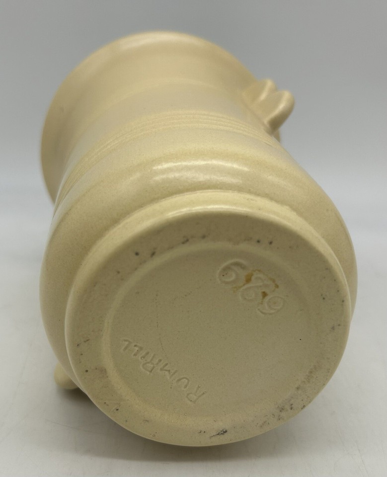 Rare Vintage Rumrill Art Deco Vase, #629, Cream Turquoise Green, 1930s ...