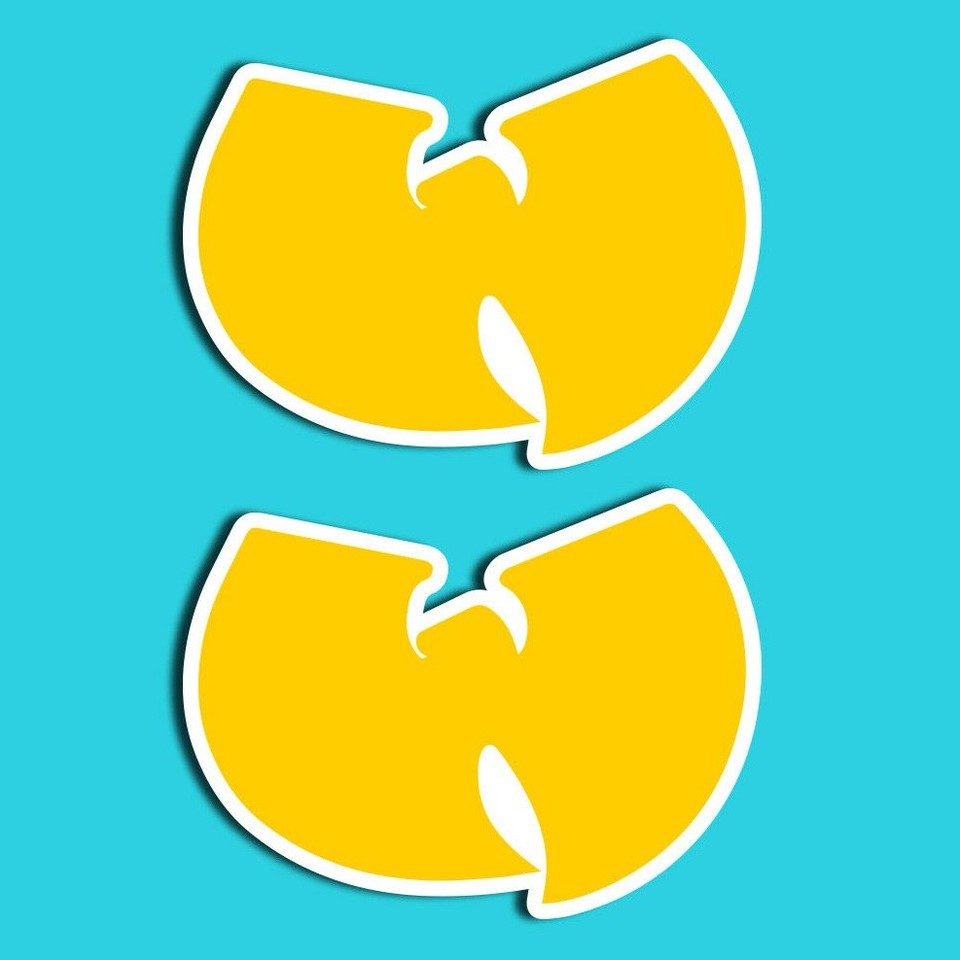 Wu-Tang Sticker, Includes 2 Stickers, 4" Wide, Laptop, Decal, Vinyl ...