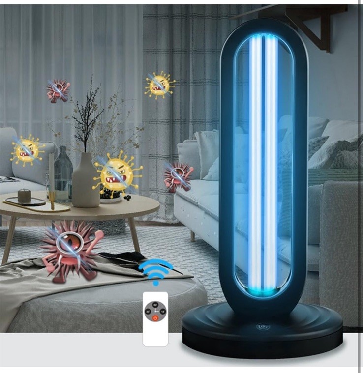 Efficient 38W UV-C Light Sanitizer w/ Remote Complete Home Disinfection ...
