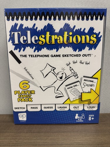 Telestrations The Telephone Game Sketched Out Board Game Family Pack ...