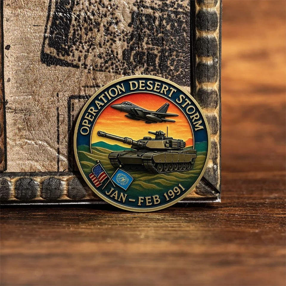 Gulf War Operation Desert Storm Challenge Coin Military Veteran Gifts ...
