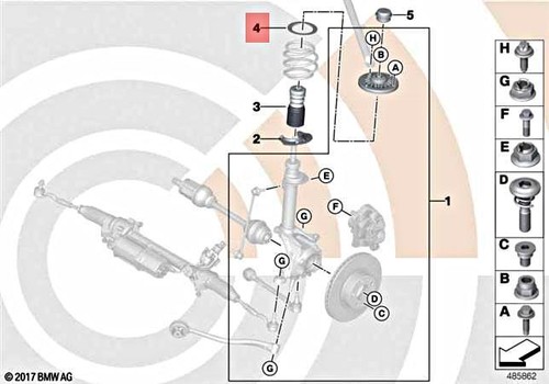 For BMW Genuine Coil Spring Insulator Upper 31336856171 | eBay