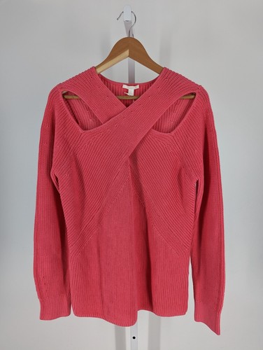 COS Pink Fisherman Knit Cross Deconstructed Sweater Sold Out Small ...