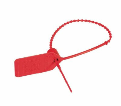 Red - Plastic Security Tags Un Numbered Secure Anti-Tamper Seals ...