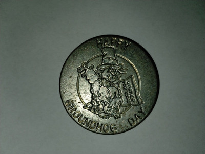 Vintage Happy Groundhog Day Punxsutawney PA Groundhog Club Coin Token 1 ...