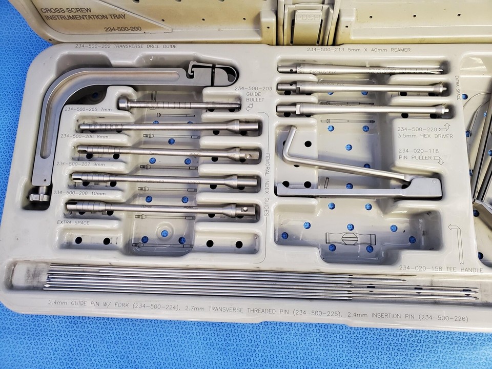 Stryker 234-500-200 Bioabsorable ACL Set w/ Tray Arthroscopy Endoscopy ...