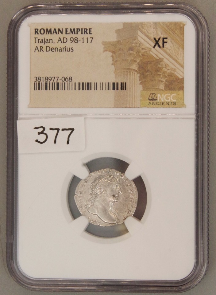 Trajan (AD 98-117). AR denarius (18mm, 7h). NGC XF. Rome, AD 111 | eBay
