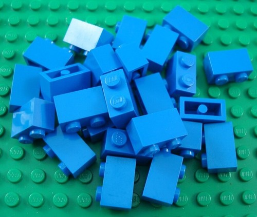 LEGO Lot of 25 Blue 1x2 Basic Building Block Brick Pieces | eBay