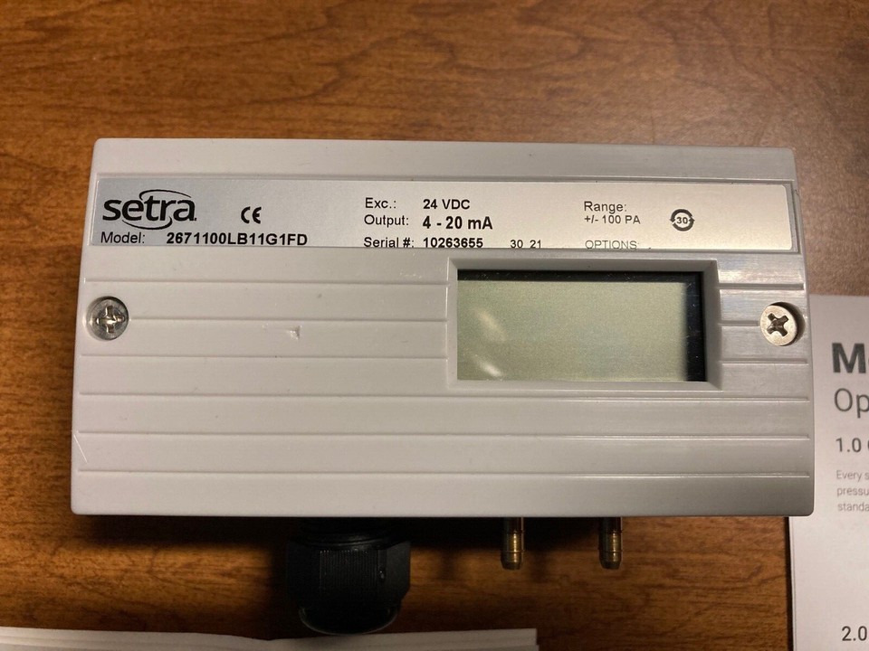 Setra 267 2671100LB11G1FD Digital Low Pressure Transducer Sensor | eBay