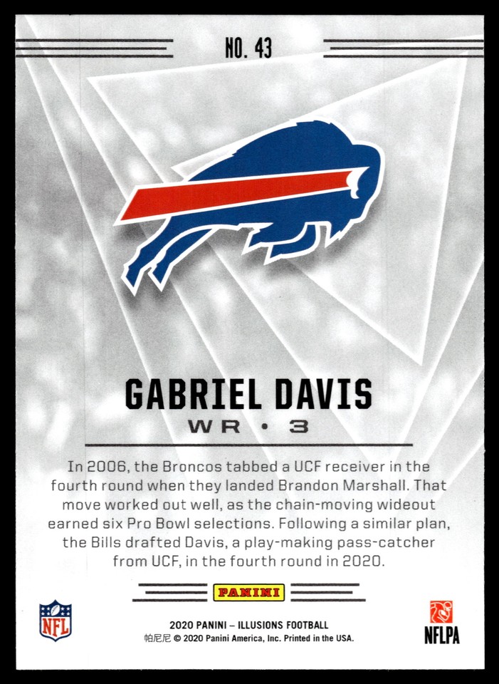 Gabriel Davis 2020 Panini Illusions Rookie Card #43 | eBay