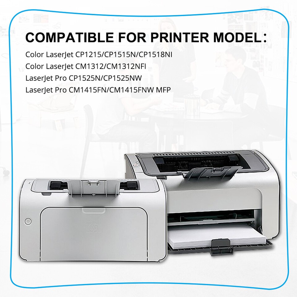 Toner Compatible with HP 125A CB540A Laserjet CP1215 CP1518ni CM1312 ...