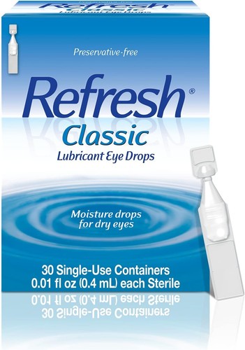 Refresh Classic Lubricant Eye Drops, Preservative-Free, 30 Count (Pack ...