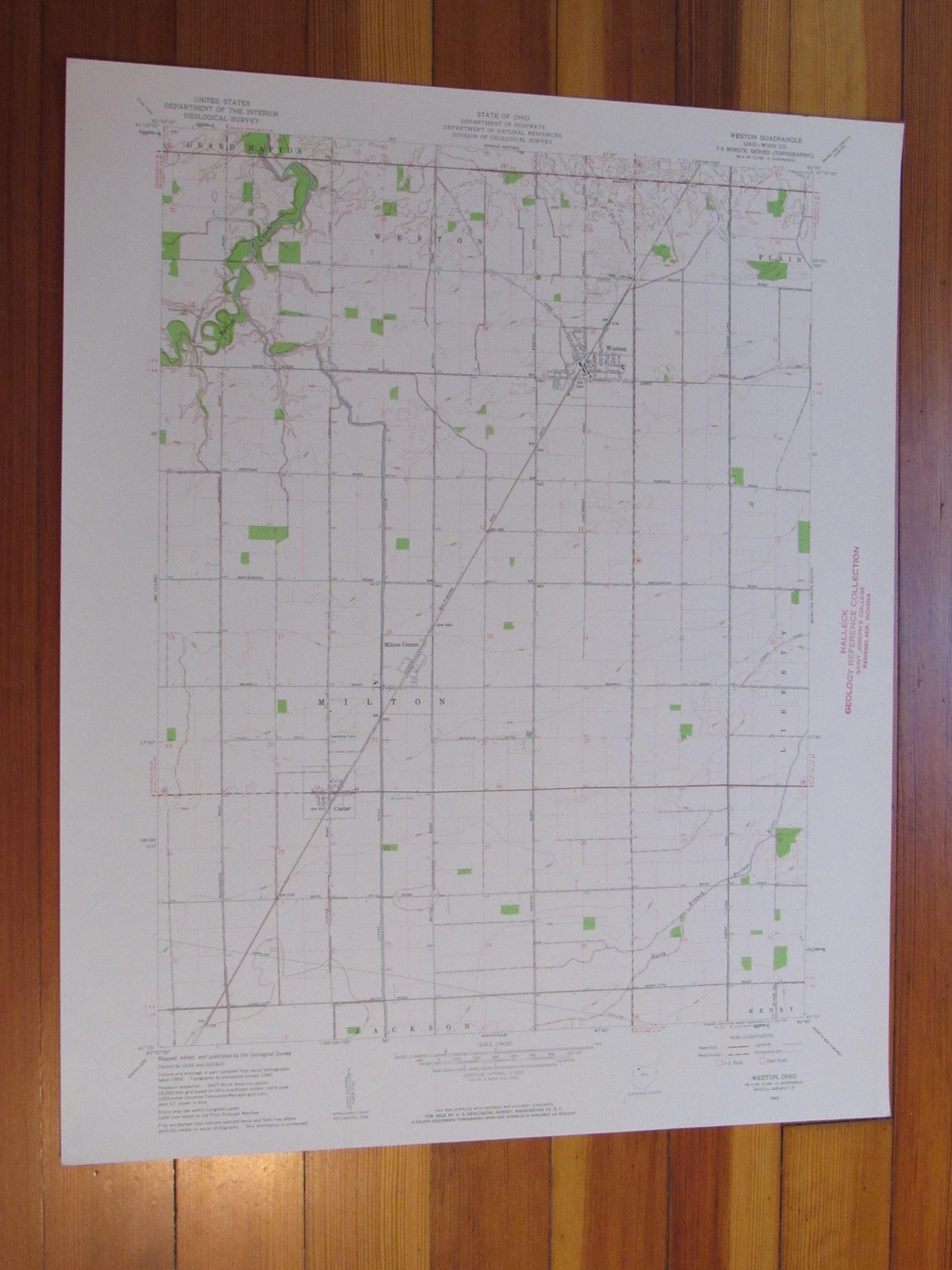 Weston Ohio 1961 Original Vintage USGS Topo Map | eBay