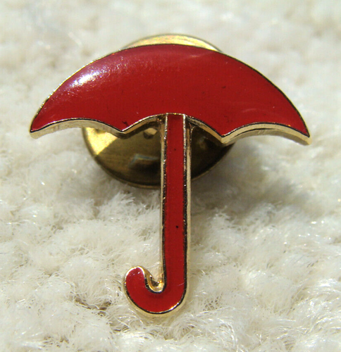 Red UMBRELLA Metal Enamel Lapel or Hat Pin - 11/16" Tall | eBay