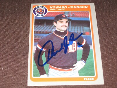 NY METS LEGEND 86 W.S.C. HOWARD JOHNSON (HO JO) AUTOGRAPHED CARD W/COA ...