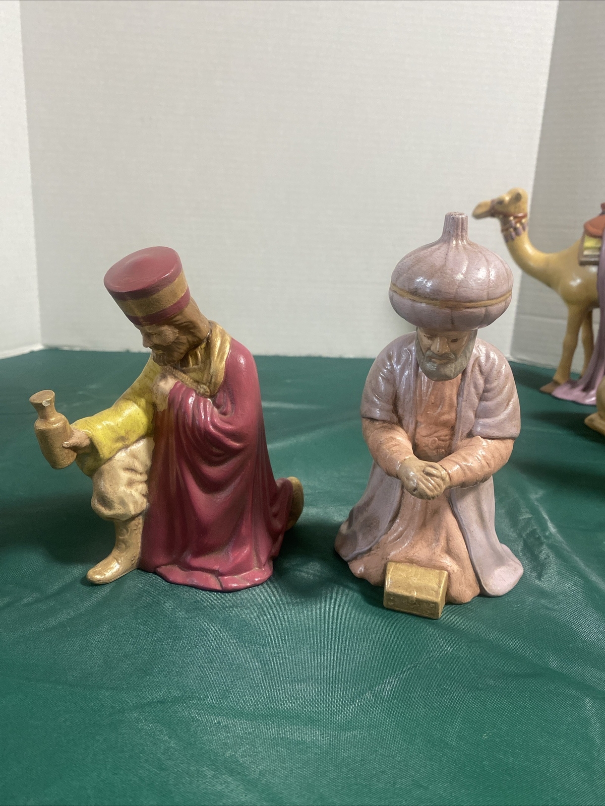 Christmas 🎄 Duncan Mold Nativity Wisemen and Camels VTG Ceramic Glossy ...