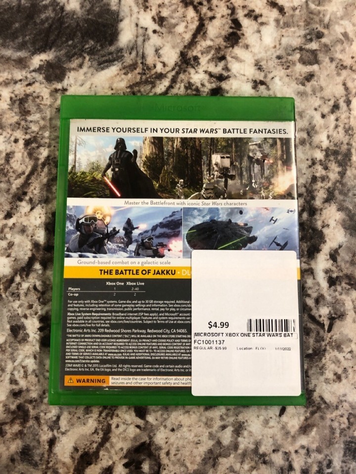 MICROSOFT STAR WARS BATTLEFRONT - XBOX ONE (FC1001137) | eBay