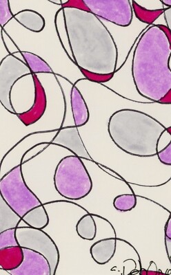 LOVE YOUR KISSES! Abstract Expressionist Colorist Mixed-Media Original ...