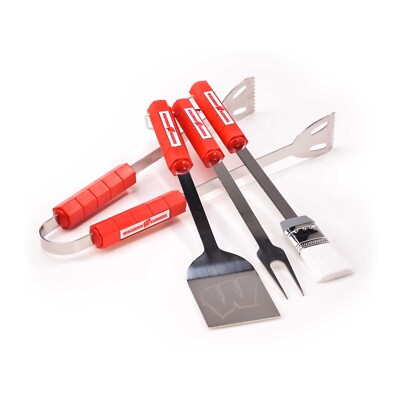 Wisconsin Badgers Barbecue Set NCAA Spatula Fork Brush Tongs | eBay
