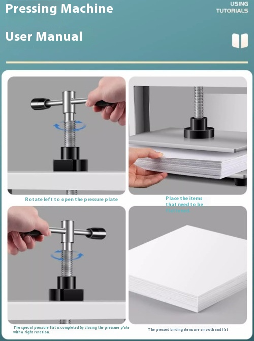 Binding Machine Paper Flattening Machine Small Manual Accounting Press ...