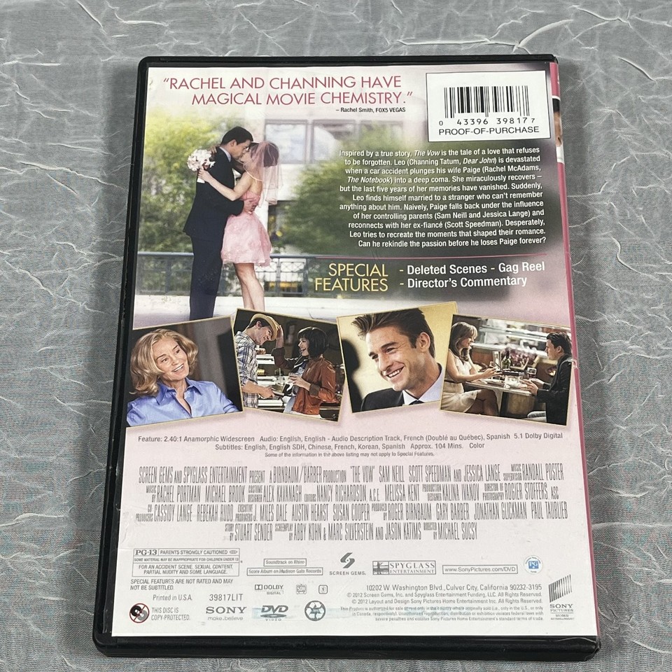 The Vow DVD 2012 Rachel McAdams Channing Tatum Deleted Scenes | eBay