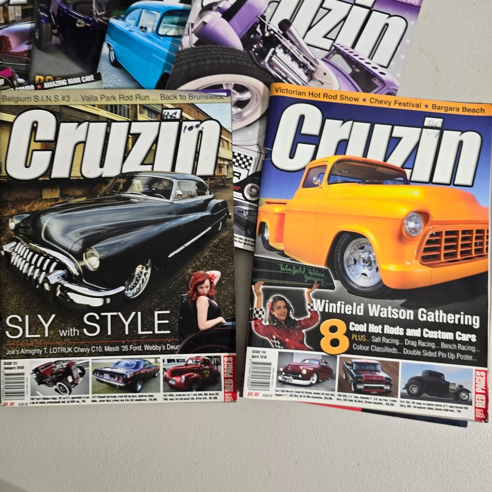 Cruzin Magazines 10x Issues Hot Rods Customs American Cars Bundle Bulk ...