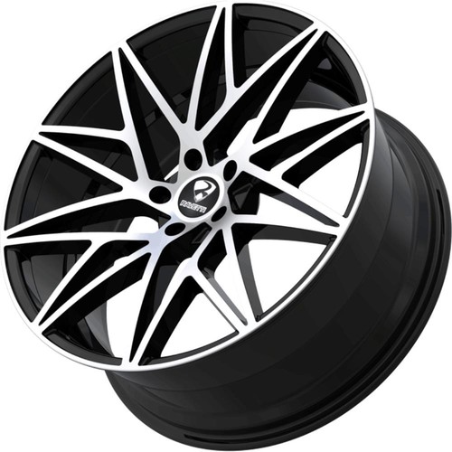 (Set-4) Ravetti M5 20x8.5 5x114.3/5x4.5 38mm Black Machined Wheels Rims ...