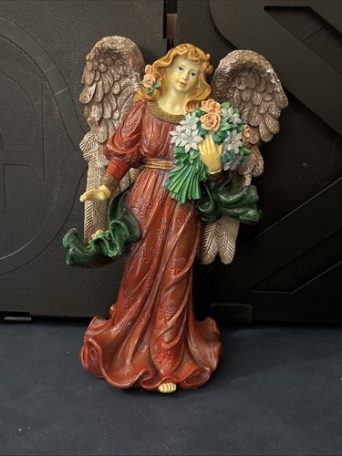 Vintage Polyresin Angel, Decorative Hand Crafted, Hand Painted 8" | eBay