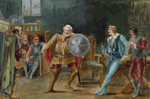 V. Downes, Shakespeare's Falstaff & Prince Hal, Henry IV – c.1898 ...