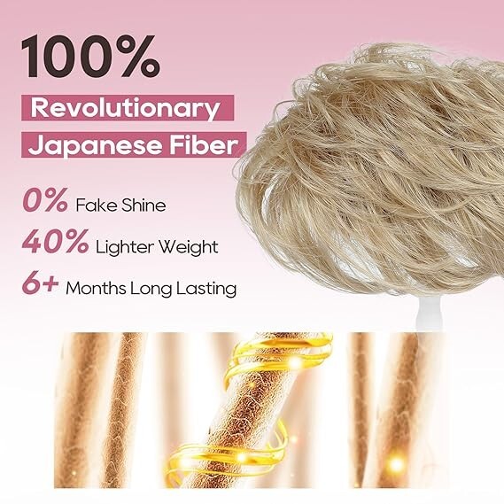 REECHO Hair Topper for Women 100% Japanese Revolutionary Fiber Short ...