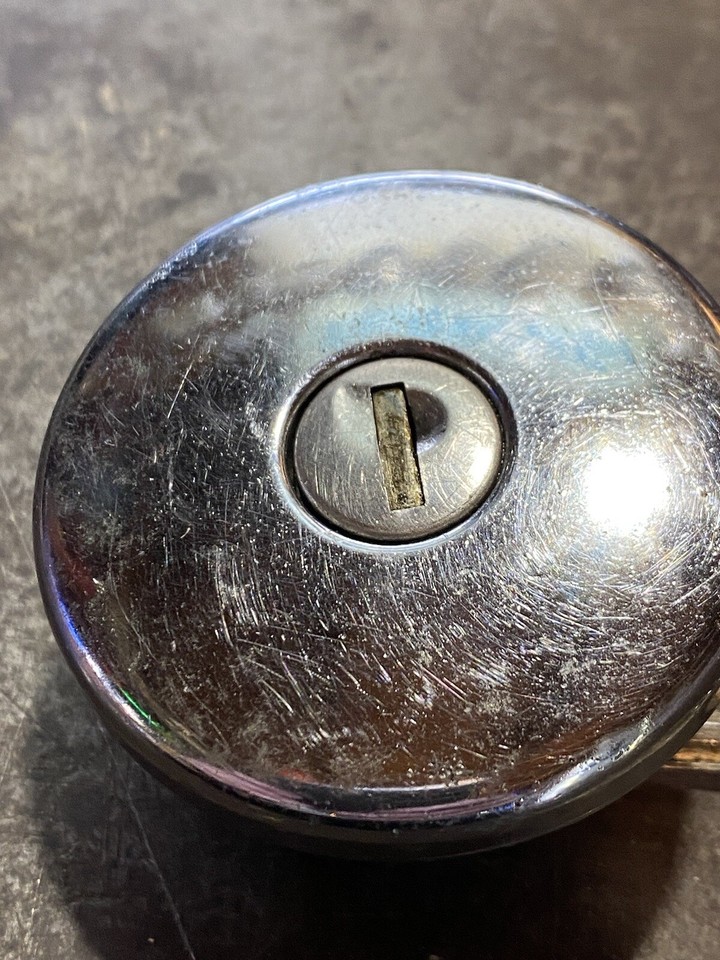Antique gas cap with two keys filler station vintage fuel Vehicle ...