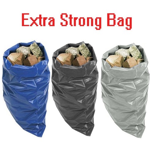 EXTRA HEAVY DUTY BLACK RUBBLE BAGS SACKS BUILDERS BAGS BLUE HIGH ...