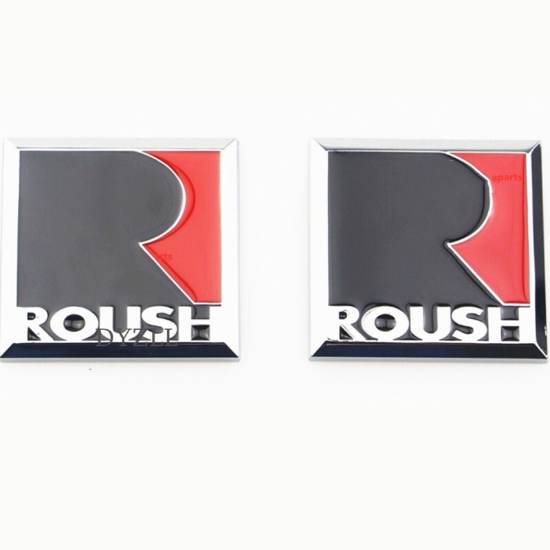 2X Metal SQUARE R ROUSH Emblem Badge Sticker CAR Fender Decal for ...