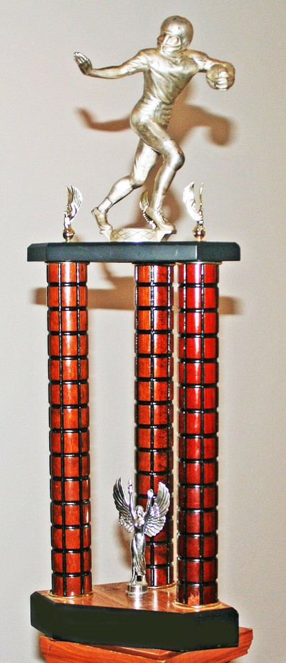 TROPHY 26" VINTAGE METAL FOOTBALL NFL SUPER BOWL NCAA FBS NATIONAL ...