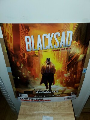 Blacksad Under the Skin Promo Poster Playstation Promotional Disply 22 ...