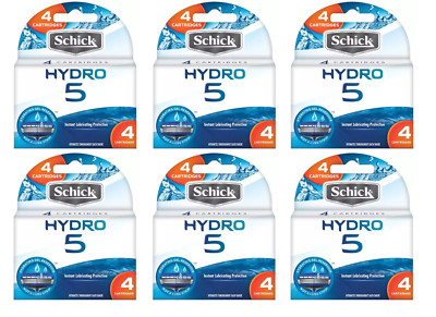 Schick Hydro 5 Hydrating Razor Blade Refills - 24 Cartridges | eBay