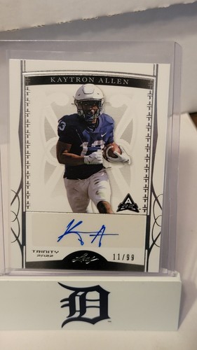 2022 Leaf Trinity Football Kayron Allen RC AUTO 11/90 PENN. ST ...