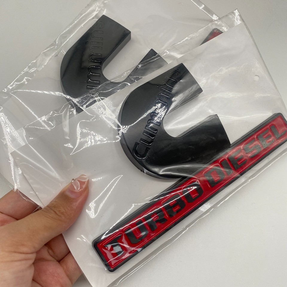 2PCS Set Cummins Turbo Diesel Emblems For Ram 2500 3500 Fender Badges ...