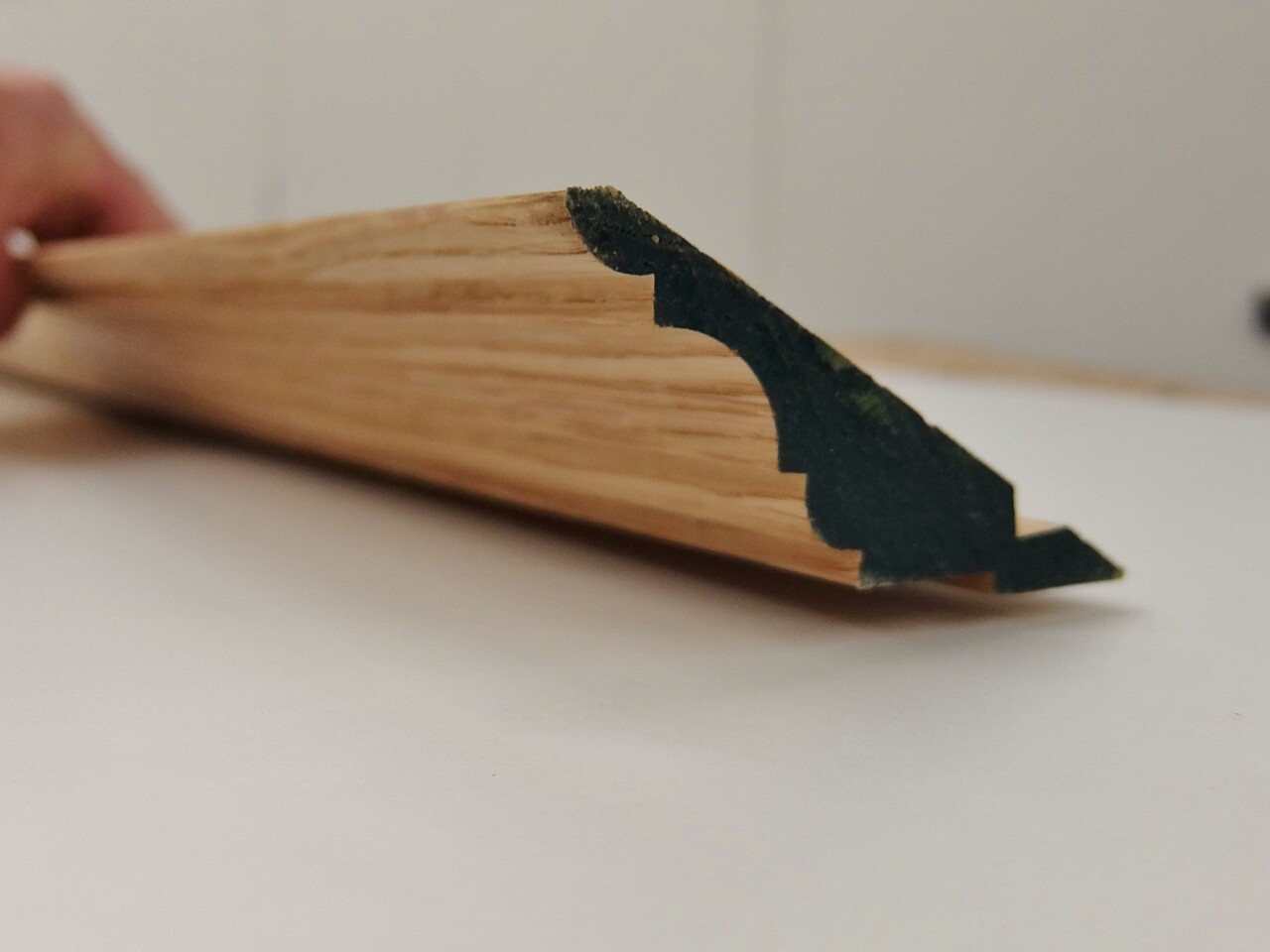 Solid Oak Kitchen Cornice 3.6m 95x21mm Units Trim Moulding Timber ...