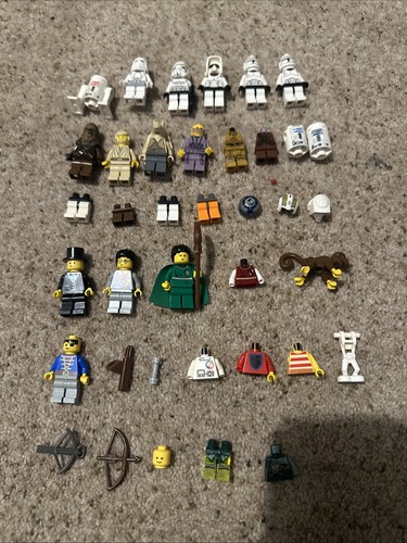 Vintage Lego Mini figure And Accessories Bundle Multiple Different Sets ...