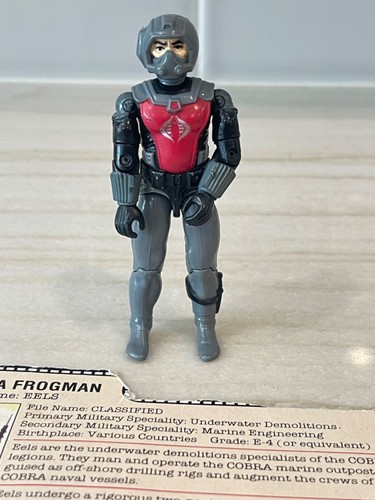 1985 GI JOE COBRA Frogman EELS ARAH Figure & File Card Vintage | eBay