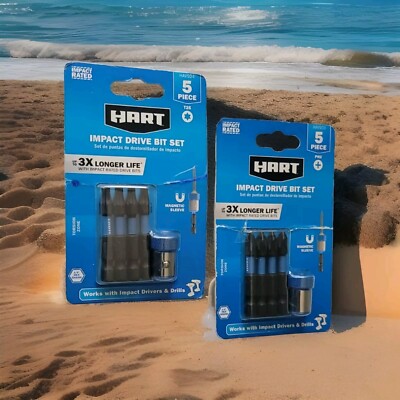 Two Hart 5pc Impact Driver Bit Set T25 and PH2 ,5pc Magnetic | eBay