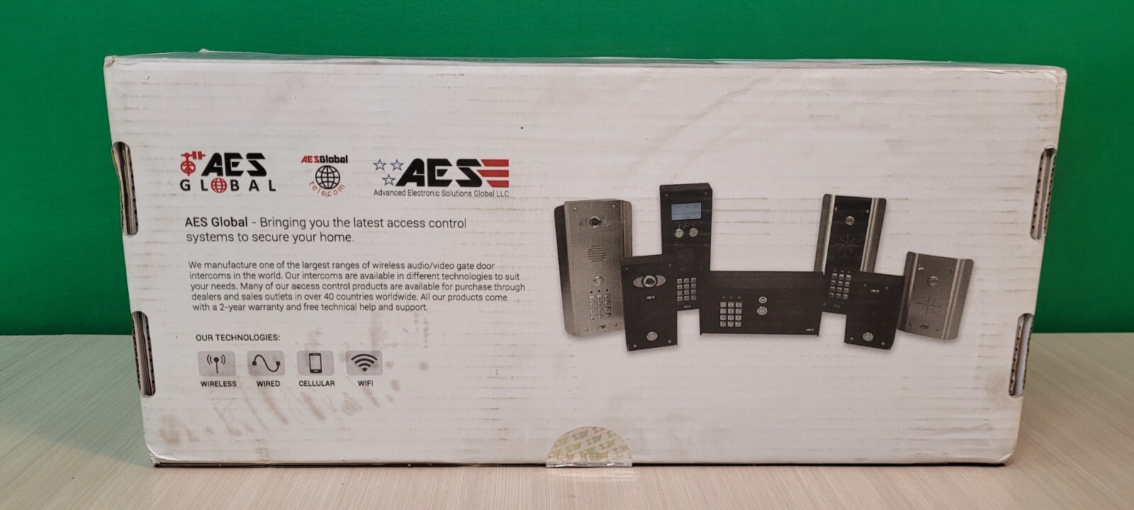 AES PRIME7-PED-KP-US Single Button Prox Global Cellular Wi-Fi Intercom ...