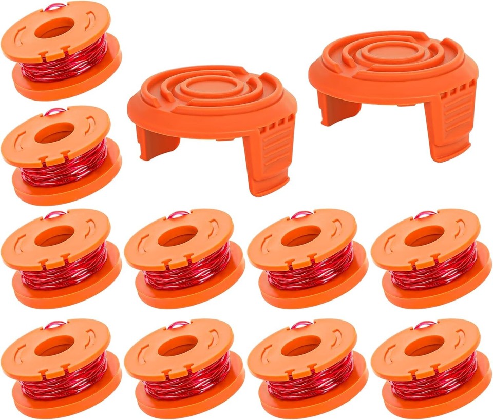 Trimmer Spool Line for Worx,12 Pack WA0010 Edger Spools Replacement for ...