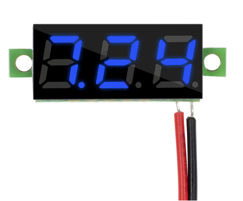 Mini Size LED Panel Voltage Meter 3-Digit BLUE LCD Display Adjustment ...